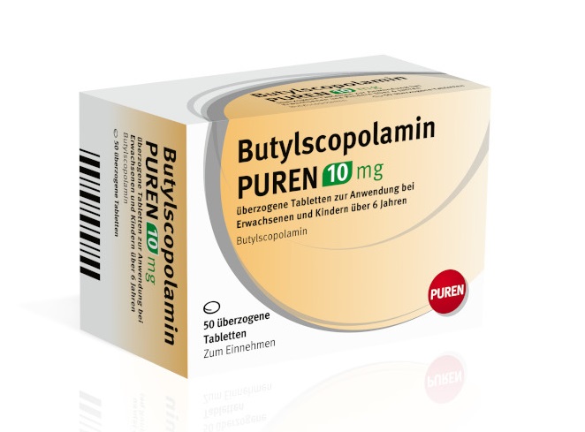 Butylscopalamin PUREN 10mg 50 St Überzogene Tabletten | 17606563