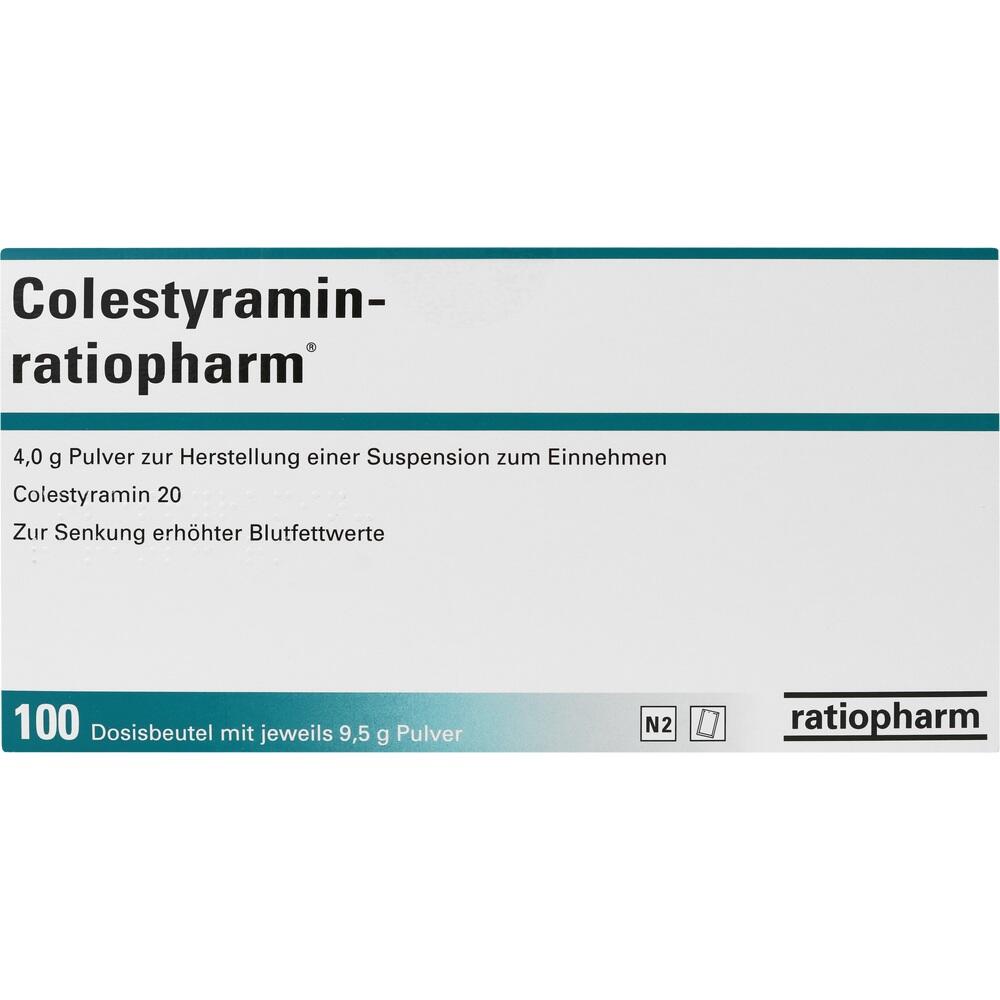 Colestyramin-ratiopharm 4g Beutel 100 St Pulver zur Herstellung einer ...