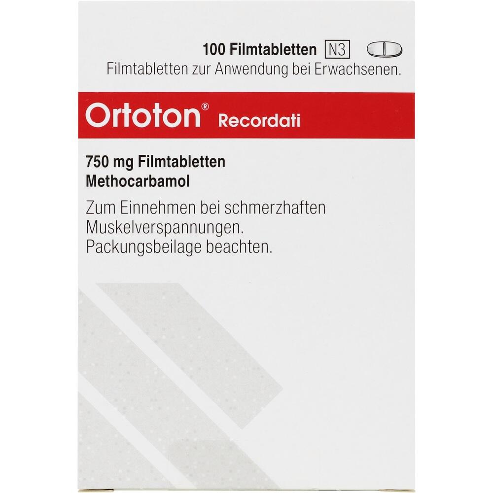 Ortoton Recordati 750 mg 100 St Filmtabletten mit E-Rezept bestellen